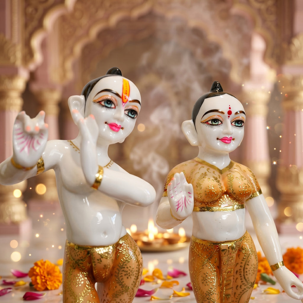 Radha Krishna Marble Idol Premium – 18 inches | Yugal Jodi Murti ...